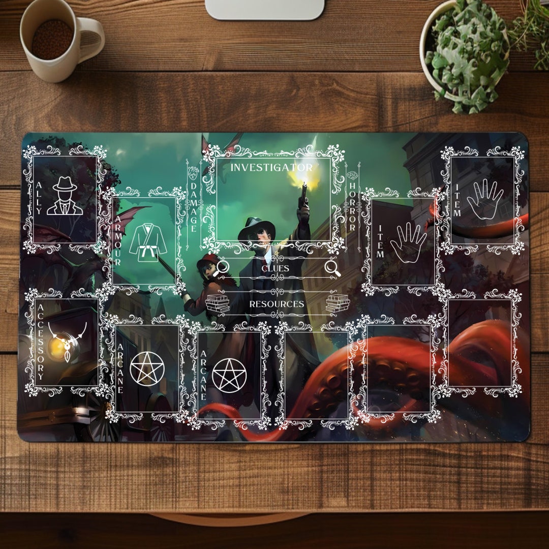 Player Mat for Arkham Horror LCG Arkham Themed Gameplay Mat Player Area ...