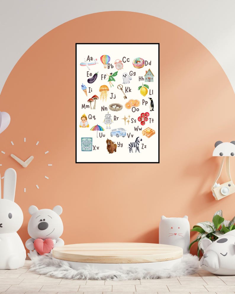 Alphabet Poster, Classroom Posters, Playroom Art, Kids Gallery Art ...