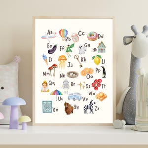 Alphabet Poster, Classroom Posters, Playroom Art, Kids Gallery Art ...