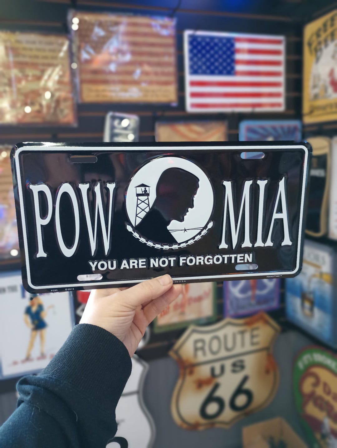 POW MIA License Plate Patriotic Vanity Plates Conservative Men Gifts ...