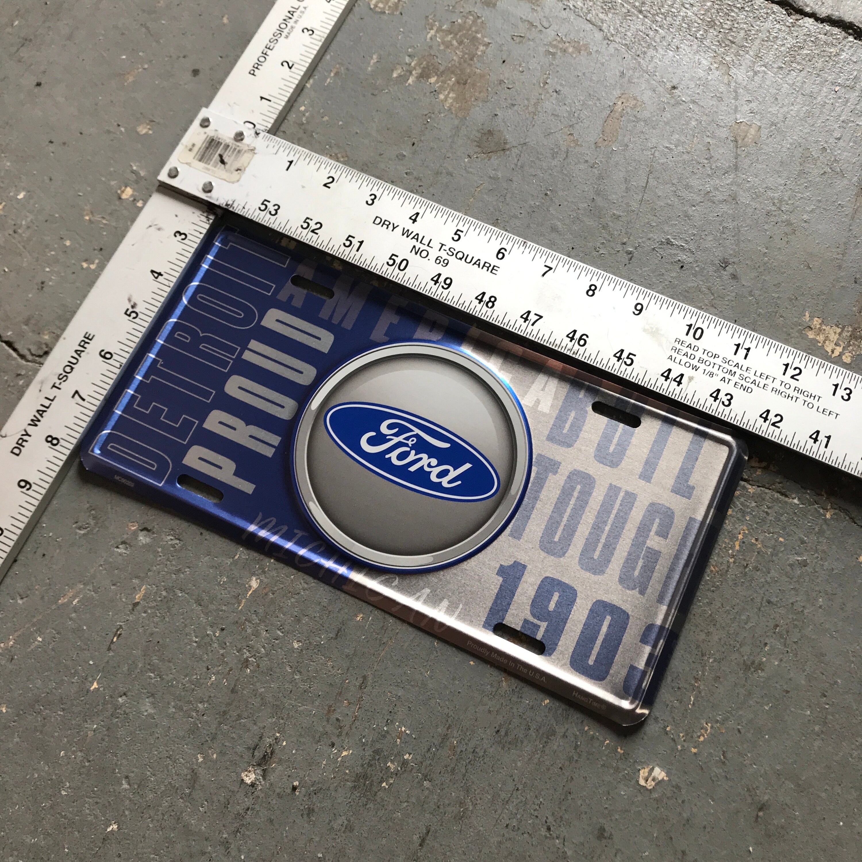 Detroit Proud Ford Bullseye License Plate Ford Vanity Plates Garage ...