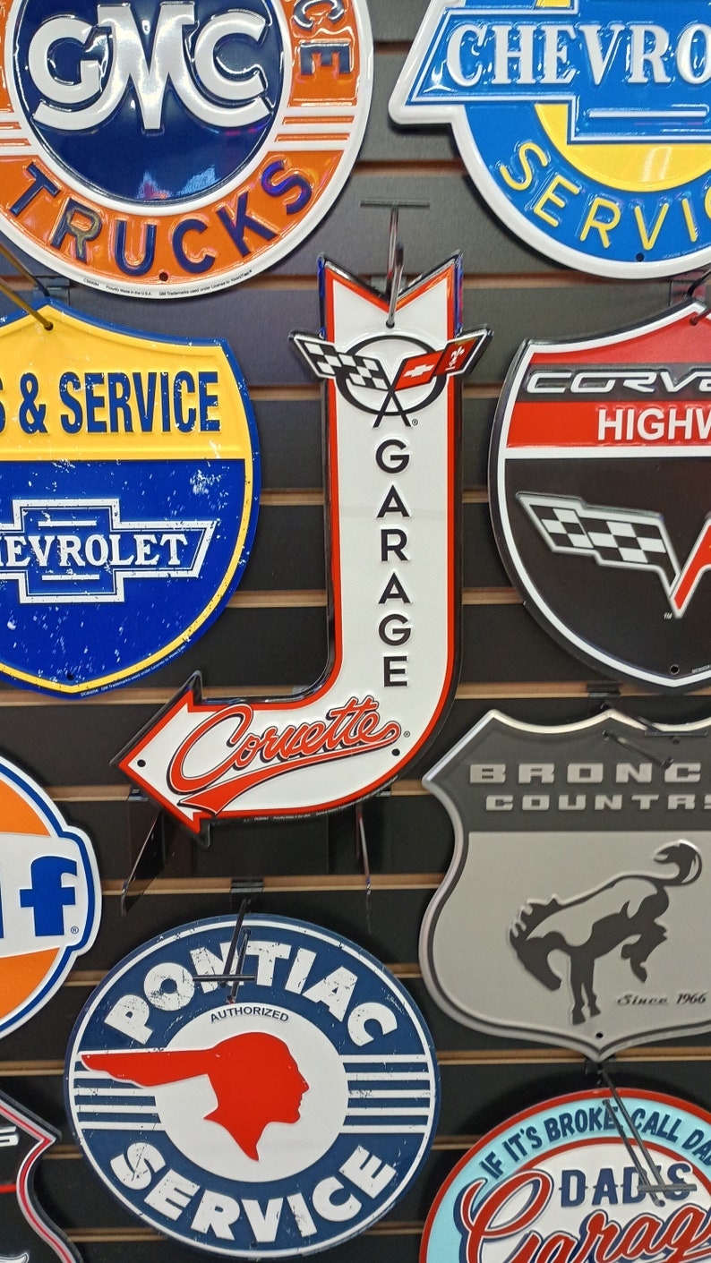 Chevy Corvette Bent Arrow Sign Chevrolet Garage Decor for Men ...