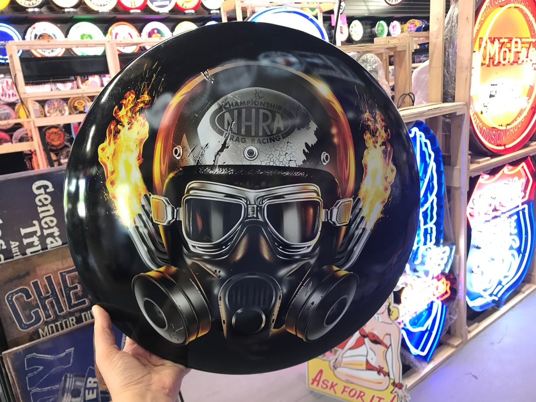 15" NHRA Game Face Metal Dome Sign Garage Decor Men Man Cave Wall Decor ...