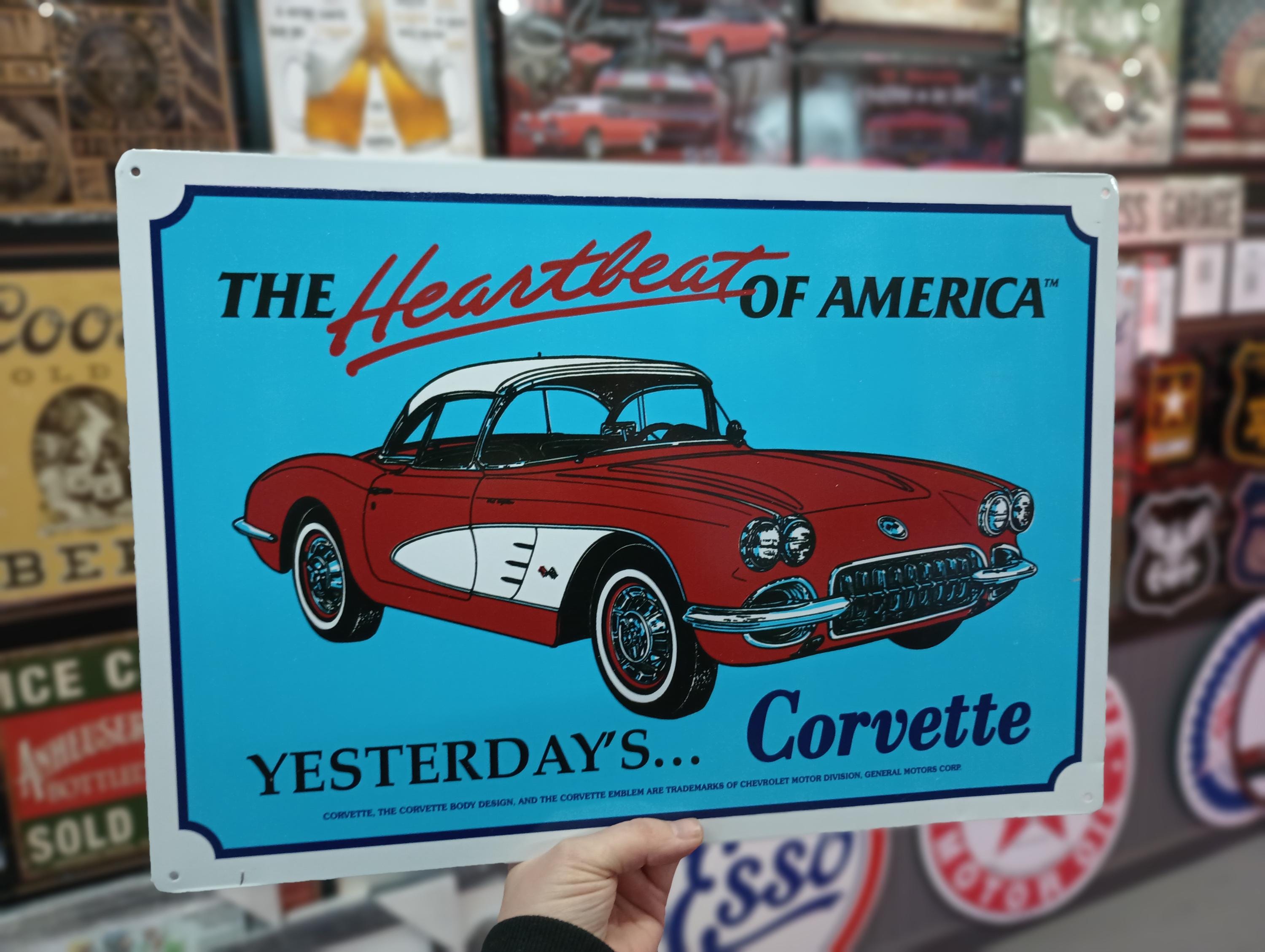 Corvette Sign Chevrolet Corvette Gifts for Car Guys 16th Birthday Gift ...