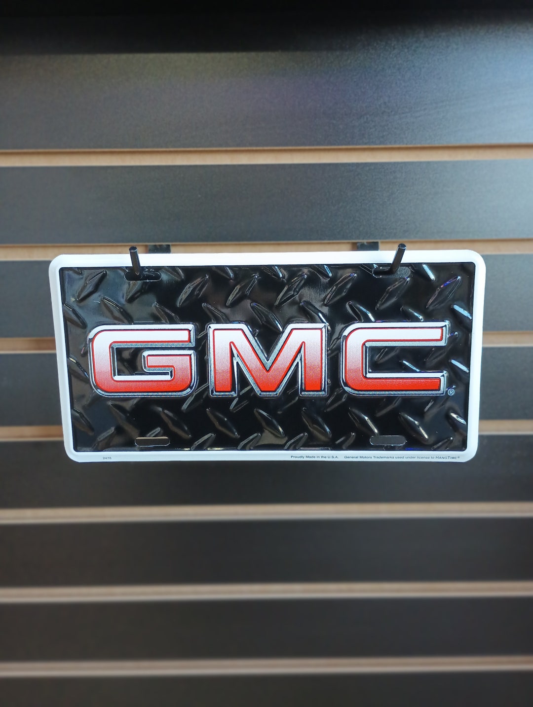 GMC License Plate Diamond Plate Vanity Plates General Motors Truck ...