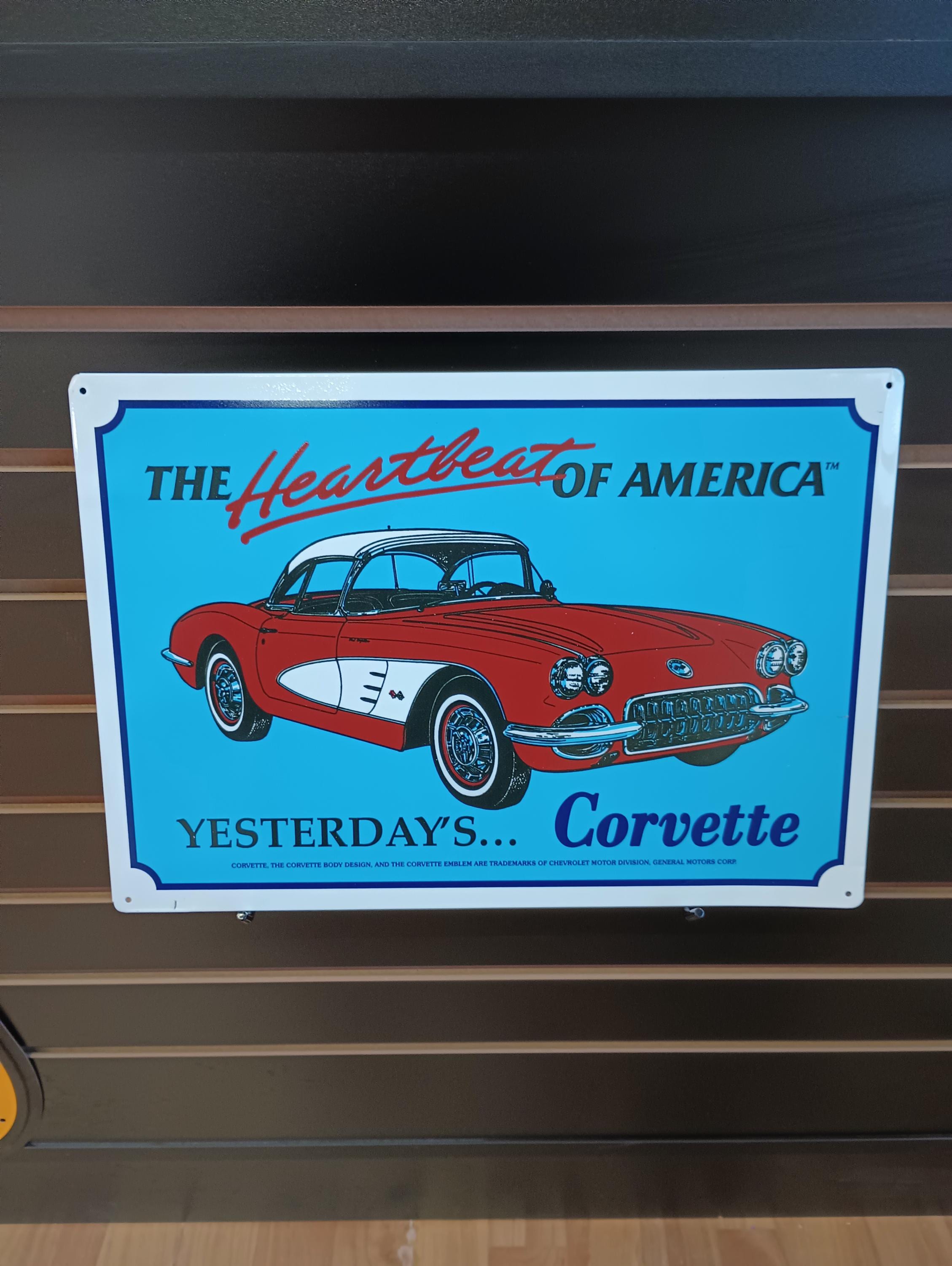 Corvette Sign Chevrolet Corvette Gifts for Car Guys 16th Birthday Gift ...