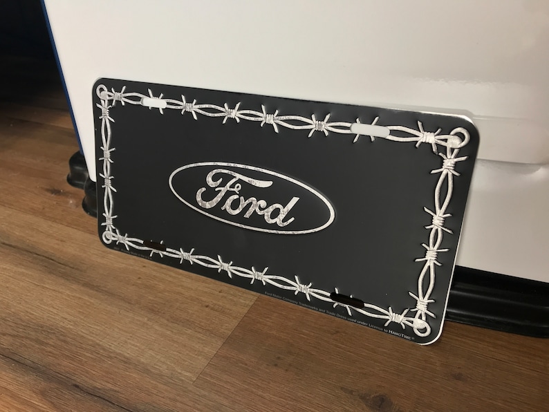 Detroit Proud Ford Bullseye License Plate Ford Vanity Plates Garage ...