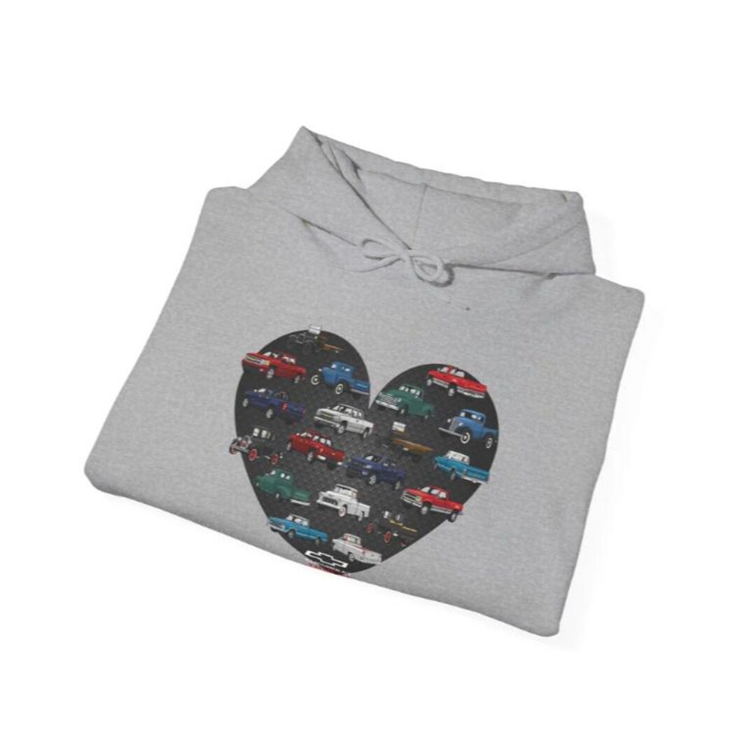 Personalized Chevy Trucks Heart Hoodie GMC Truck Hoodie Mechanic Gifts ...