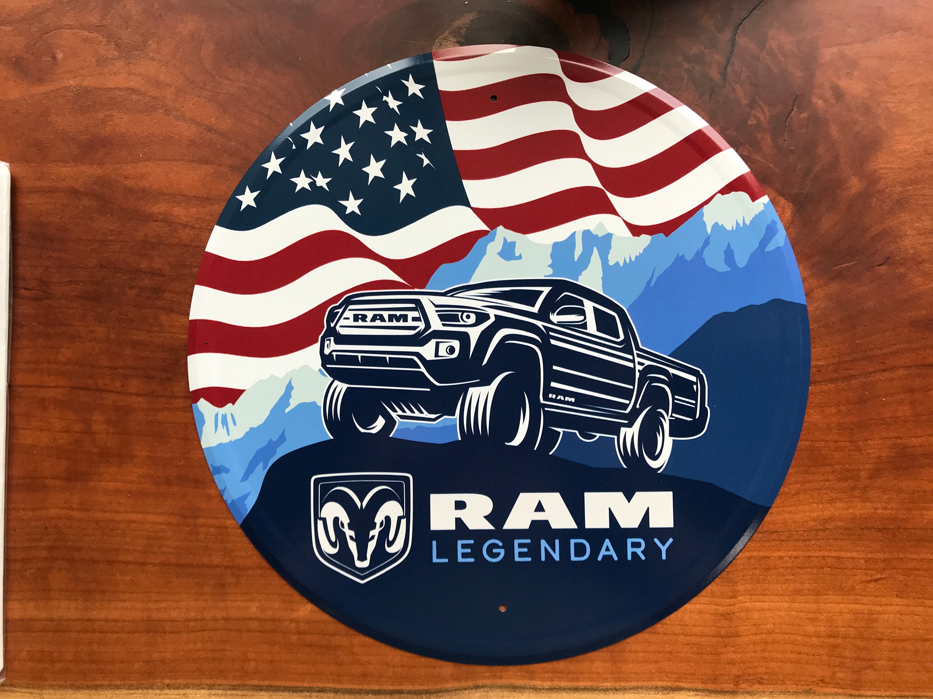 12 Dodge Ram Legendary Tin Sign Ram Truck Signs Patriotic Dodge Garage ...