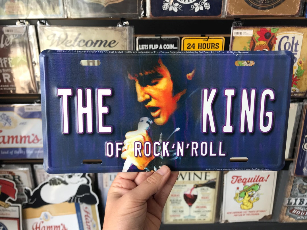 King of Rock N Roll Elvis License Plate Elvis Presley Vanity Plate ...