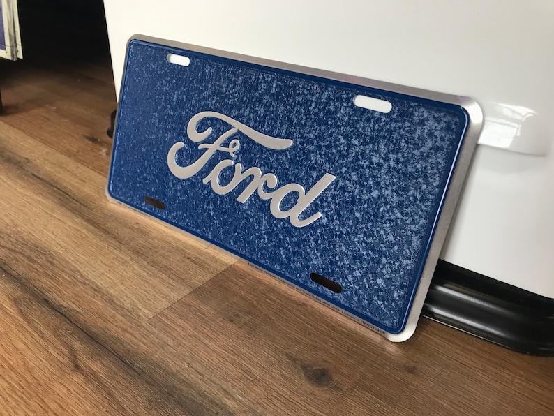 Detroit Proud Ford Bullseye License Plate Ford Vanity Plates Garage ...