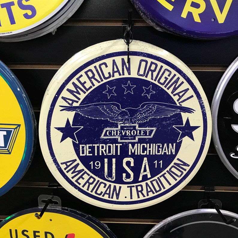 12" Chevrolet Sign Chevy Garage Decor for Men GMC Automotive Wall Decor ...