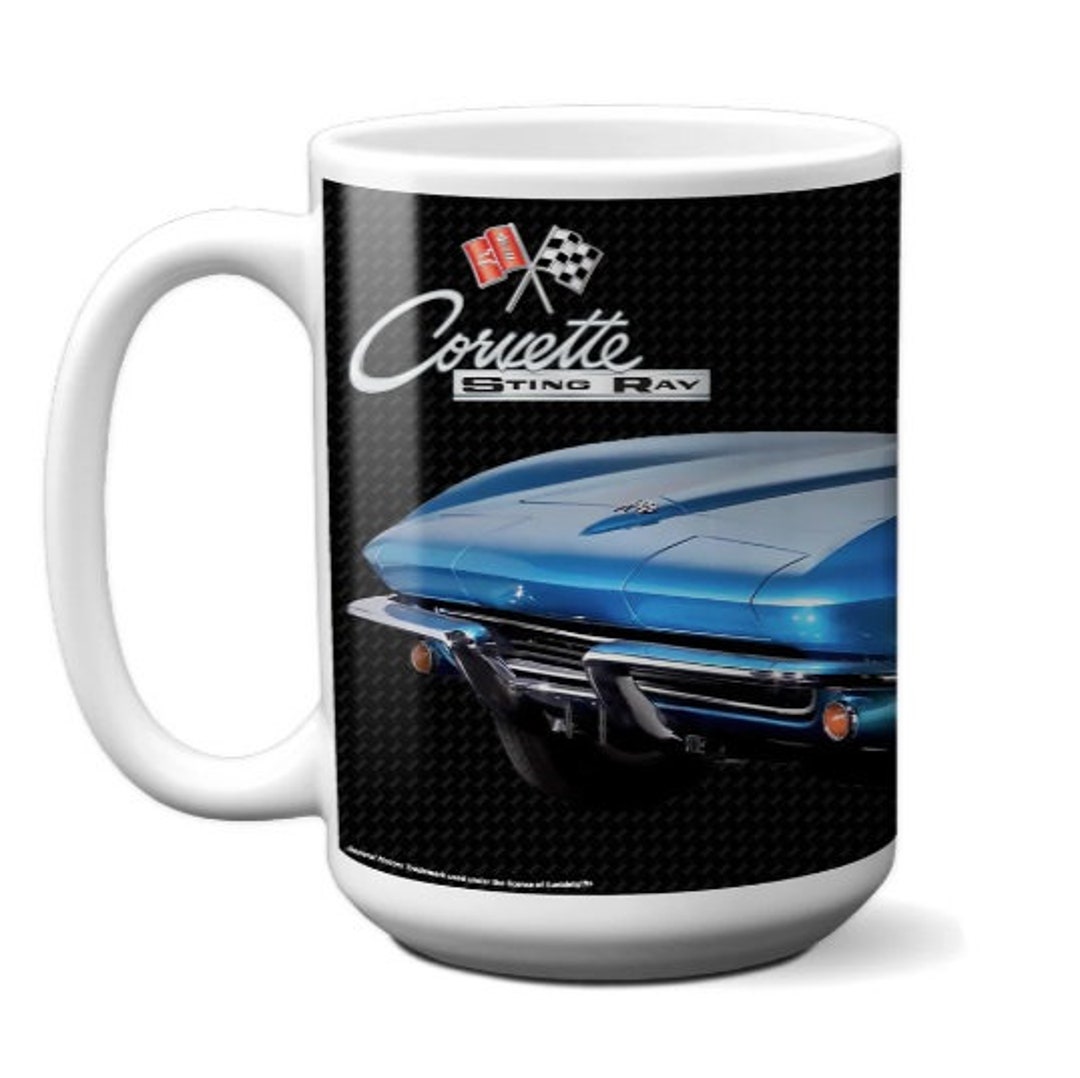 Corvette C2 Sting Ray 15 Oz Coffee Mug Corvette Cups Chevy Kitchen ...
