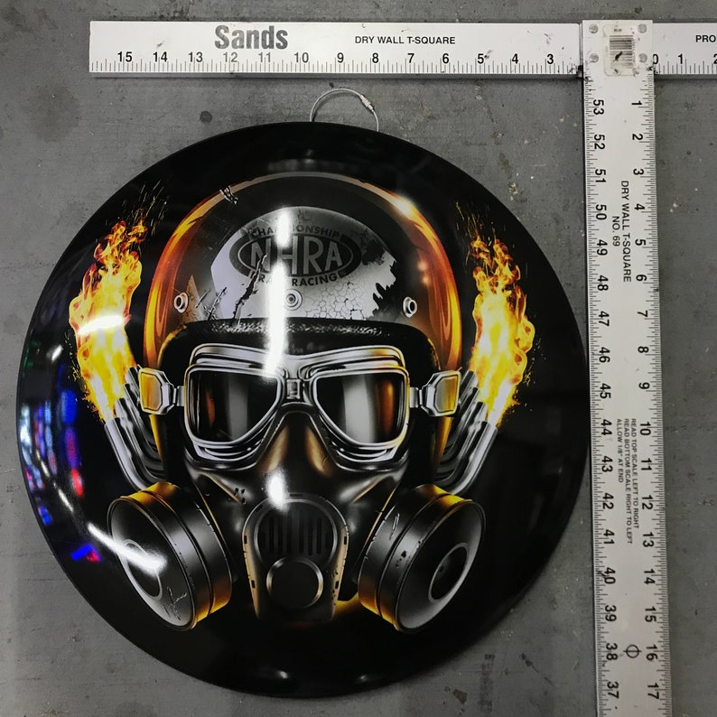 15" NHRA Game Face Metal Dome Sign Garage Decor Men Man Cave Wall Decor ...
