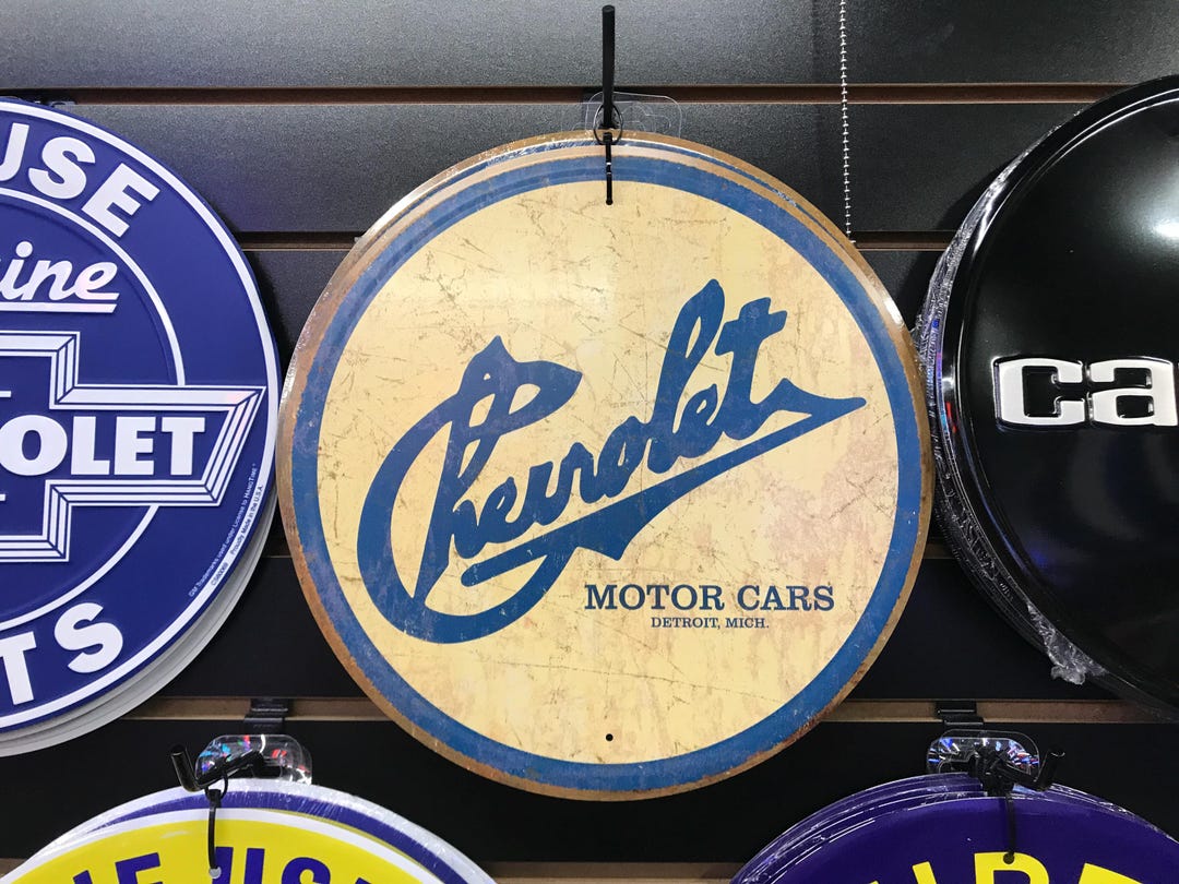 12" Chevrolet Sign Chevy Garage Decor for Men GMC Automotive Wall Decor ...