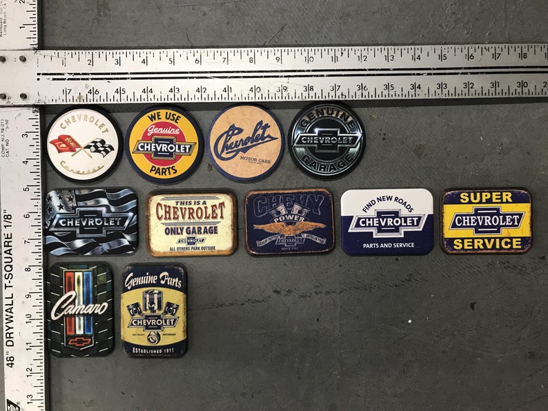 Chevy Fridge Magnet Chevrolet Garage Refrigerator Magnets GM Retirement ...