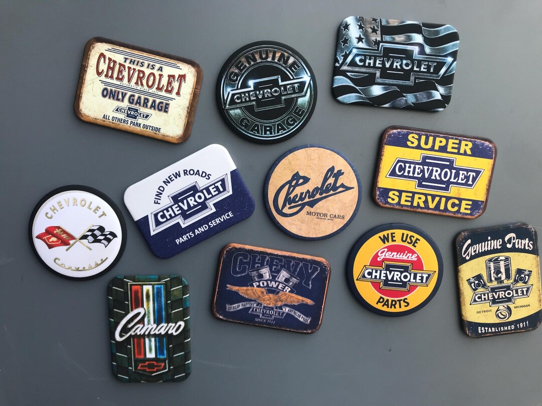 Chevy Fridge Magnet Chevrolet Garage Refrigerator Magnets GM Retirement ...