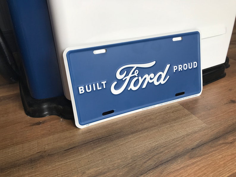 Detroit Proud Ford Bullseye License Plate Ford Vanity Plates Garage ...