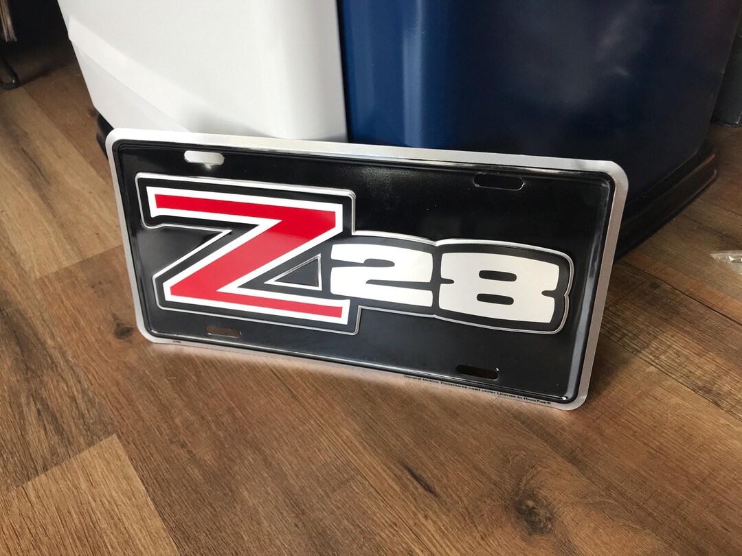 Chevy Camaro Z28 License Plate Chevrolet Vanity Plate Garage Decor for ...