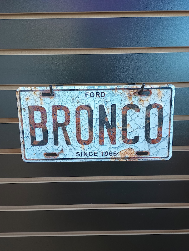Ford Bronco License Plate Vanity Plate Boys Nursery Wall Decor American ...