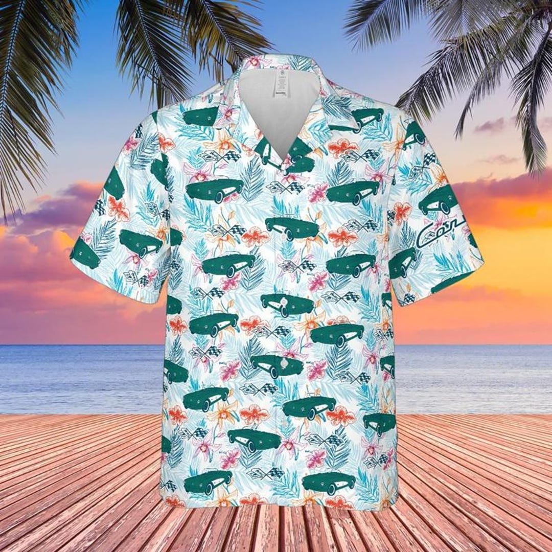 C1 Corvette Men's Hawaiian Style Summer Shirt Corvette Gifts Chevy ...