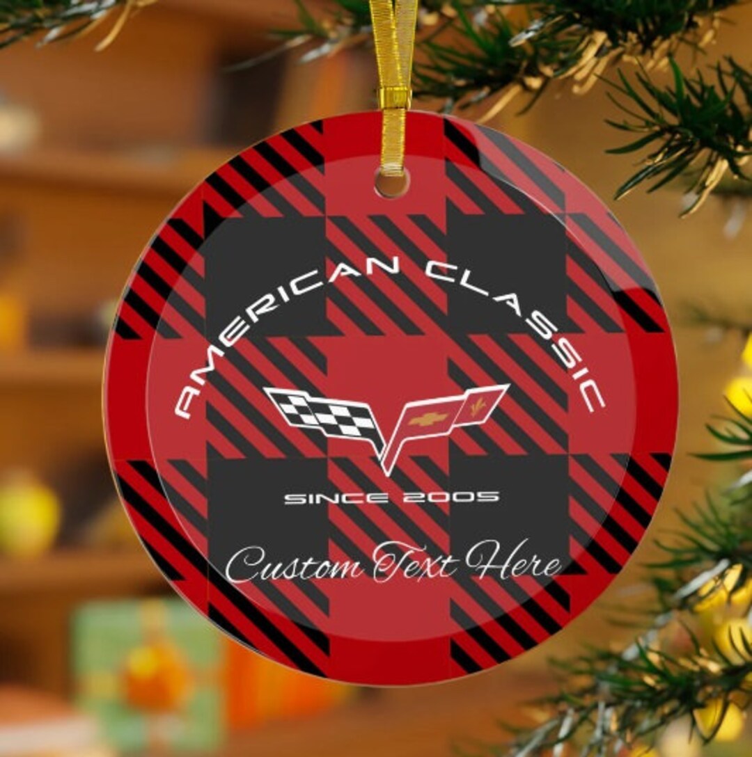 Personalized Corvette C6 Glass Christmas Ornament Chevy Gifts for Dad ...