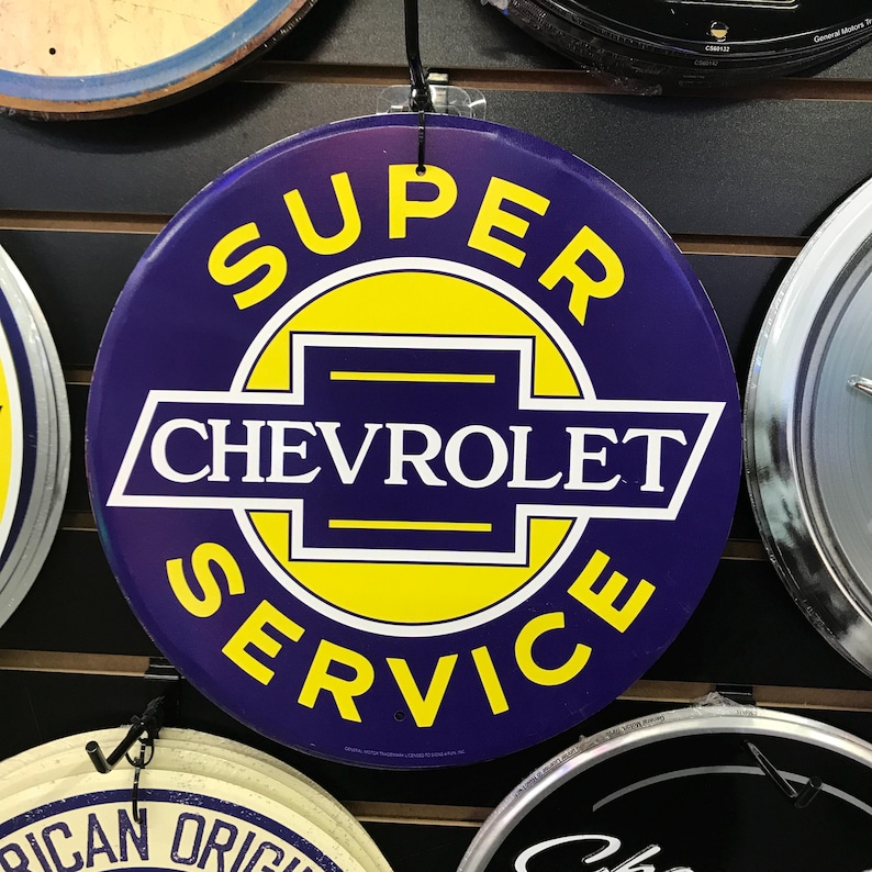 12" Chevrolet Sign Chevy Garage Decor for Men GMC Automotive Wall Decor ...