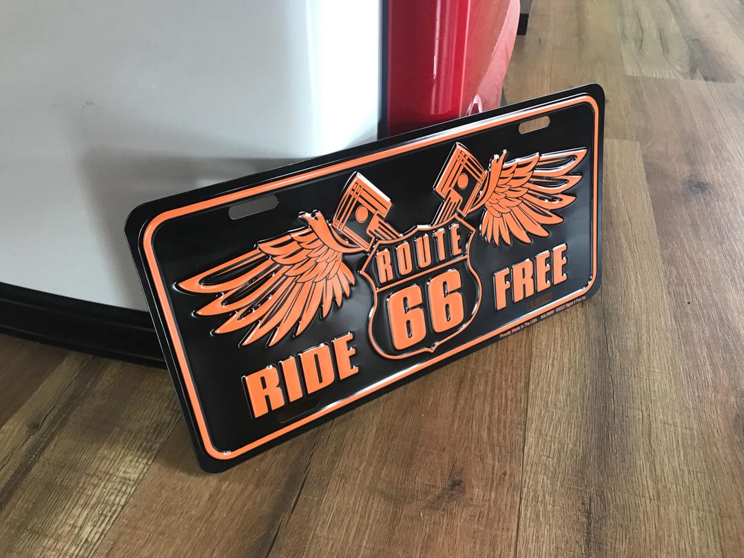 Route 66 License Plate Ride Free Vanity Plate Historic Route 66 Signs ...