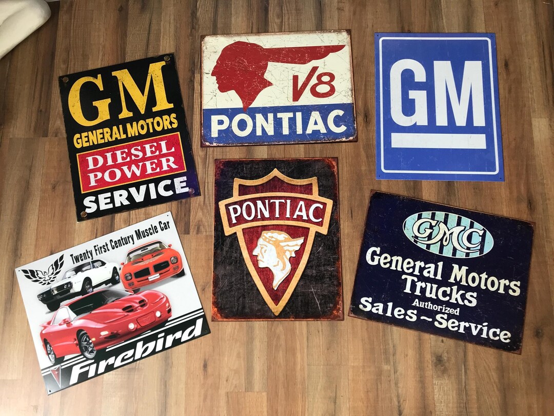 Pontiac V8 Garage Sign GMC Garage Decor for Men Housewarming Gifts for ...