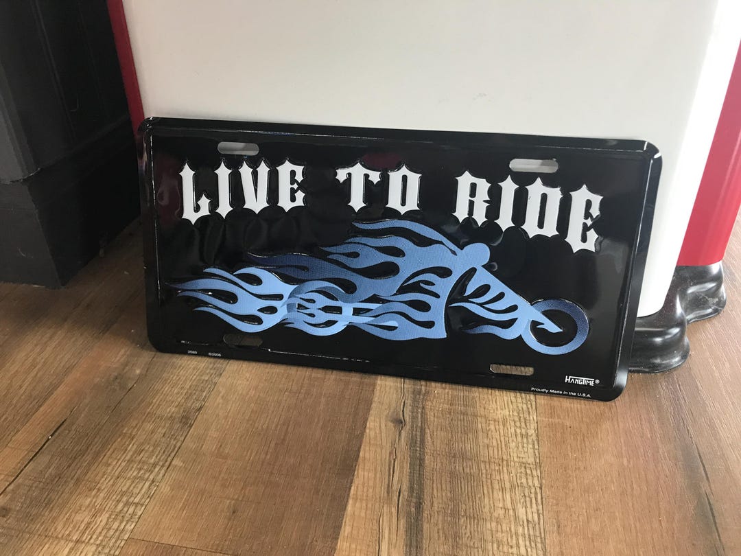 Live to Ride License Plate Motorcycle Car Vanity Plate Gifts for ...