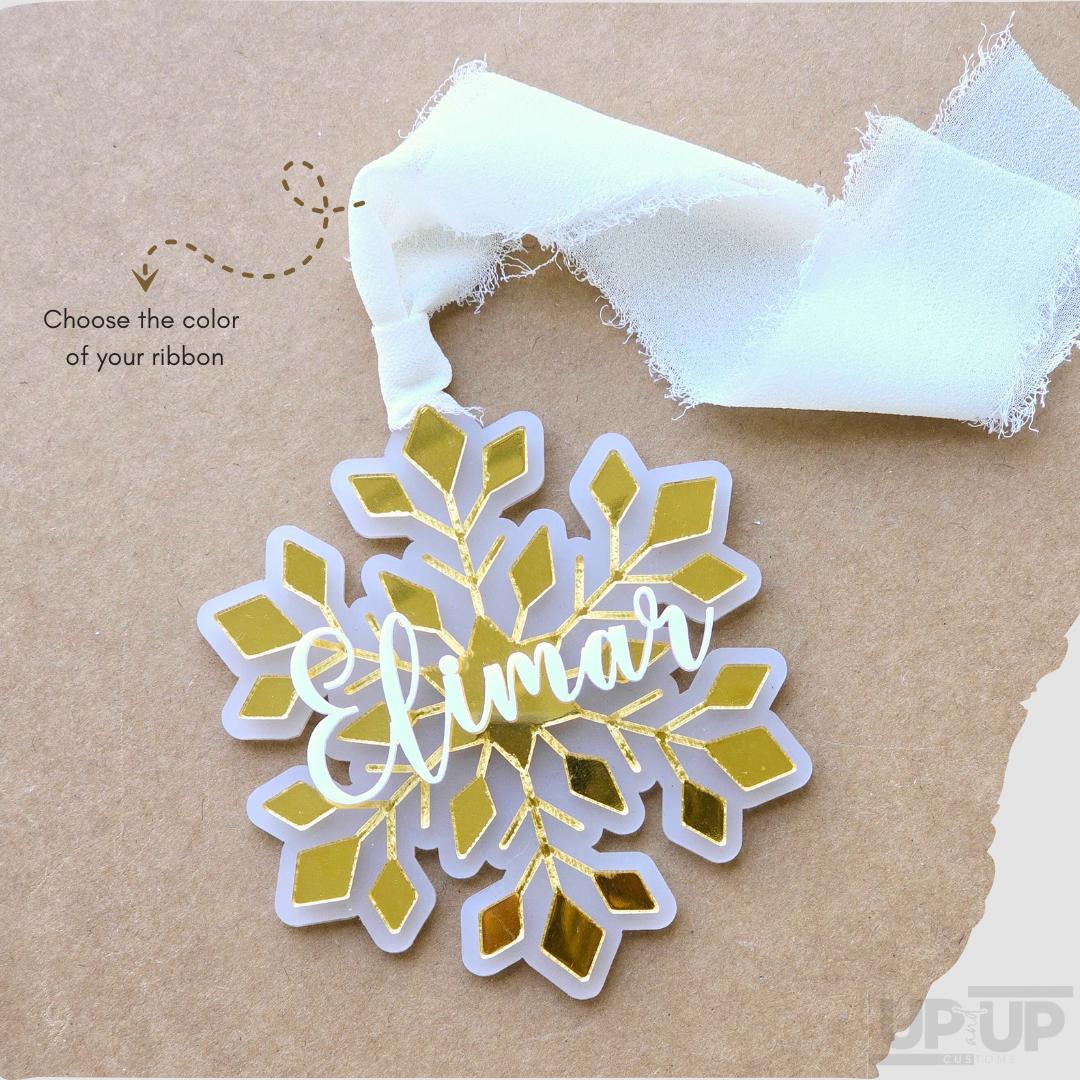 Personalized Acrylic Snowflake Ornament, Custom Acrylic Snowflake ...
