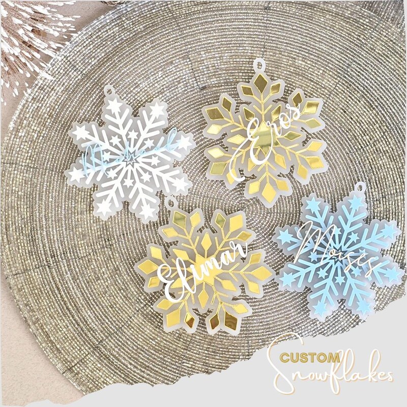 Acrylic Snowflake Ornament - Etsy