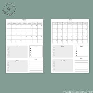 Printable Minimalist Monthly 2024 Planner Simple 8.5x11.5 PDF - Etsy