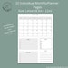 Printable Minimalist Monthly 2024 Planner Simple 8.5x11.5 PDF - Etsy