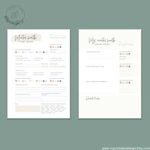 Printable Mental Health Tracker Daily Wellness Planner Daily Mood ...