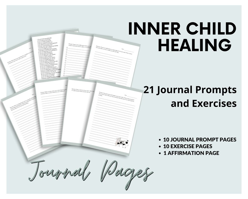 Printable Inner Child Healing Journal Emotional Wellness, Guided ...