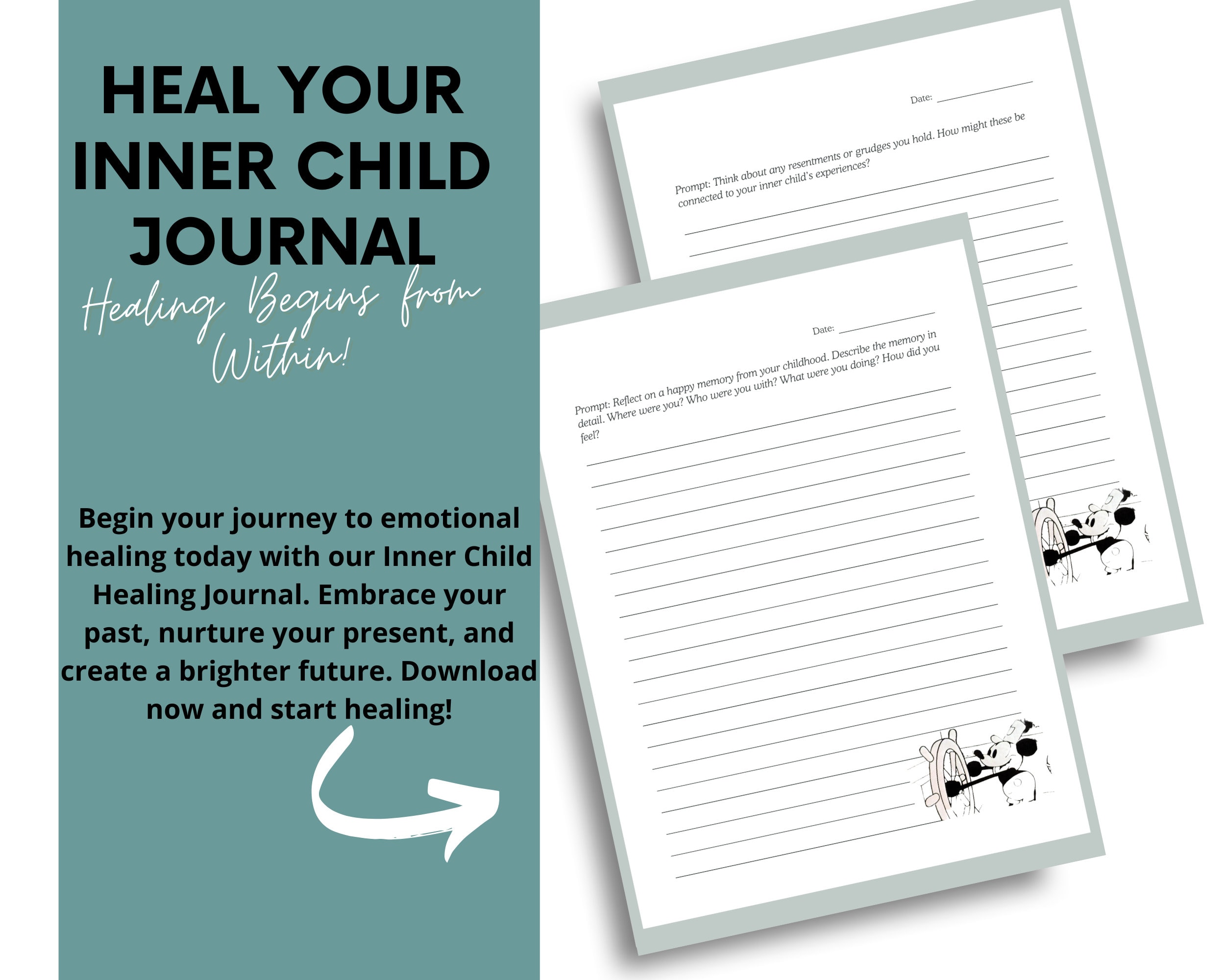 Printable Inner Child Healing Journal Emotional Wellness, Guided ...