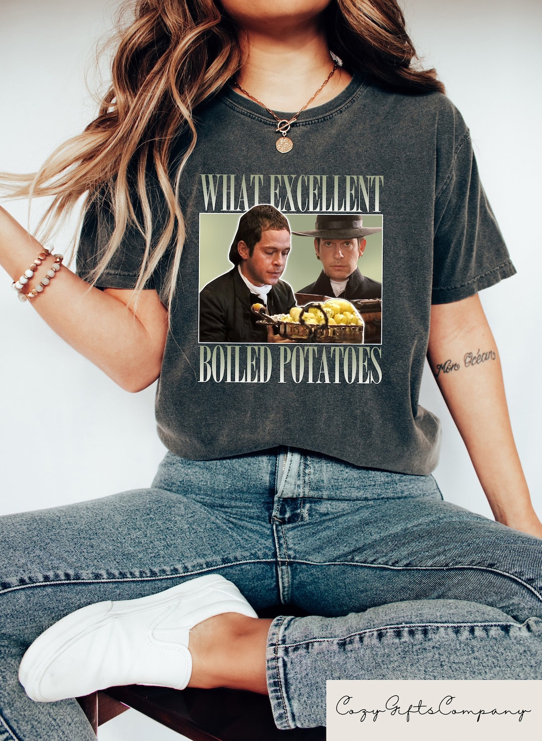 Boiled Potatoes Funny Meme T-shirt, Pride and Prejudice Tee ...
