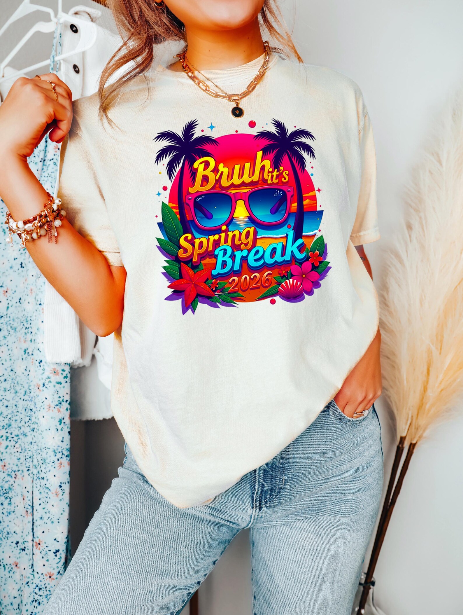 Spring Break 2026 Vacation Retro Car Tshirt, 2026 Spring Break Crew ...