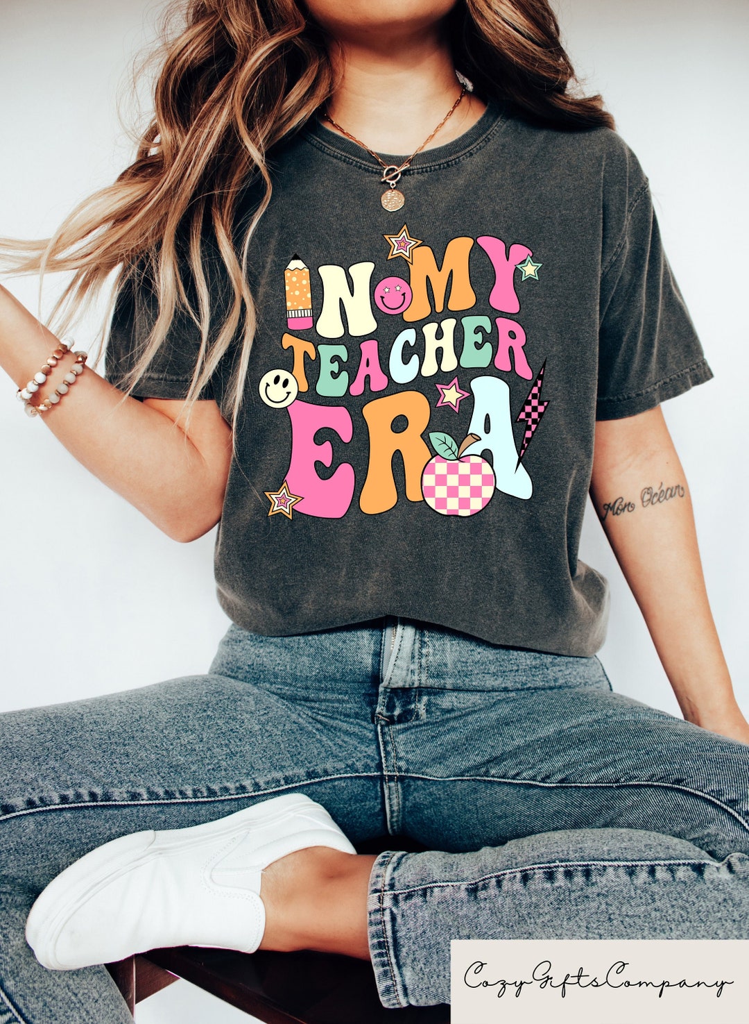 Personalized in My Teacher Era Comfort Shirt, Teacher Squad T-shirts ...