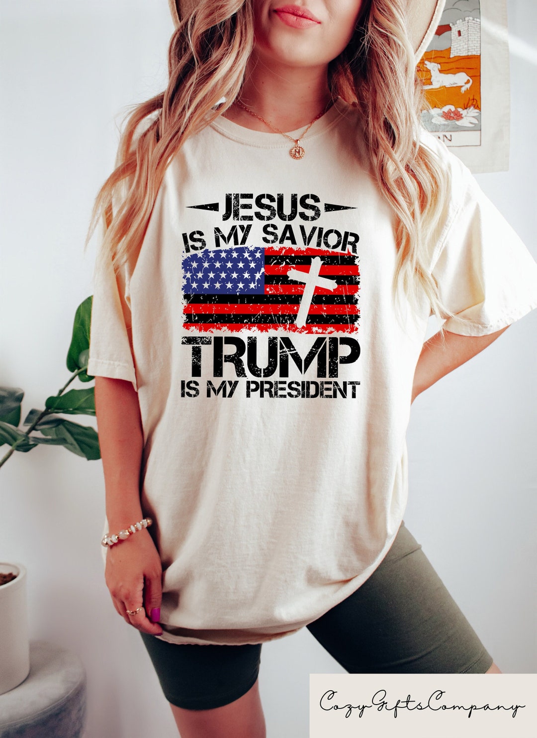 Trump 2024 Shirt, Jesus is My Savior Trump is My President Shirt ...