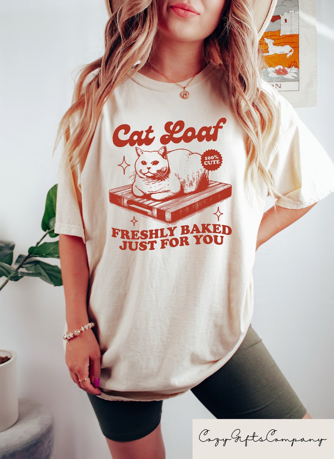 Cat Loaf Tshirt, Funny Cat Meme Sweatshirt, Trendy Retro Tshirts, Cat ...