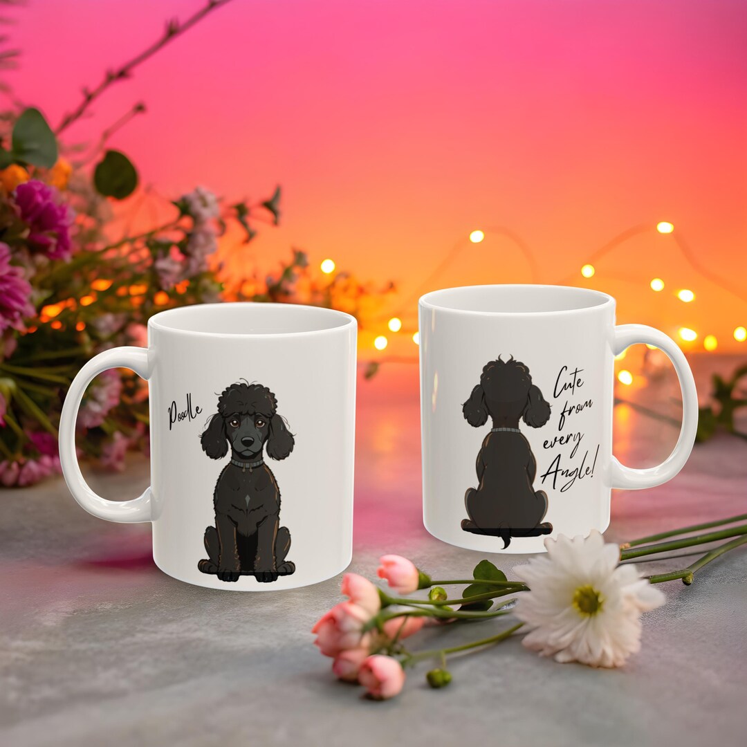 Poodle Lover Mug – Cute Poodle Front and Back Design – Personalized ...