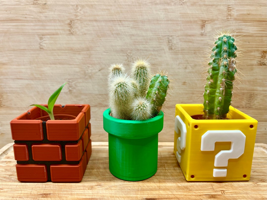 Super Mario Planter/ Plant Pot Set - Etsy