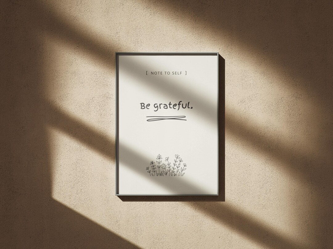 Note to Self Wall Art | Minimalist Motivational Quote Poster | Modern ...