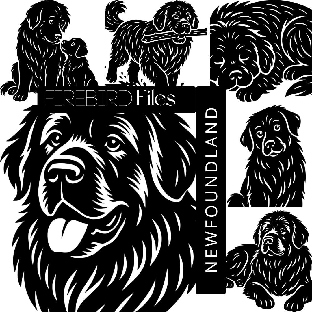 Newfoundland SVG Bundle | 6 Pose Newfie | Cricut, Silhouette, Laser Cut ...