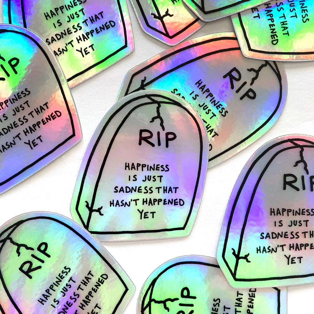 Sticker RIP Holographic Cemetery Gravestone - Etsy