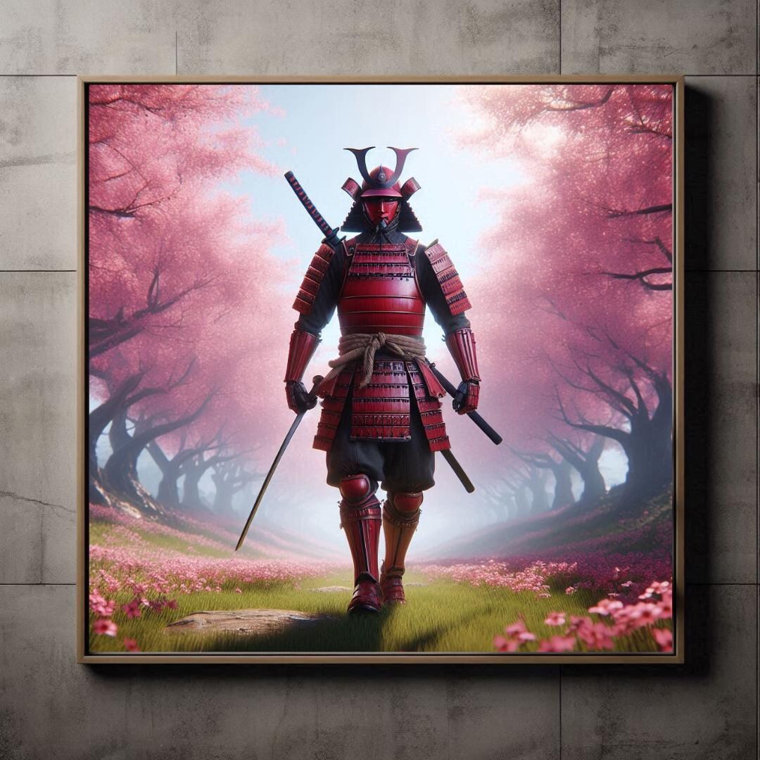 Japanese Warrior Art/samurai Wall Art/tradicional Japanese/samurai ...
