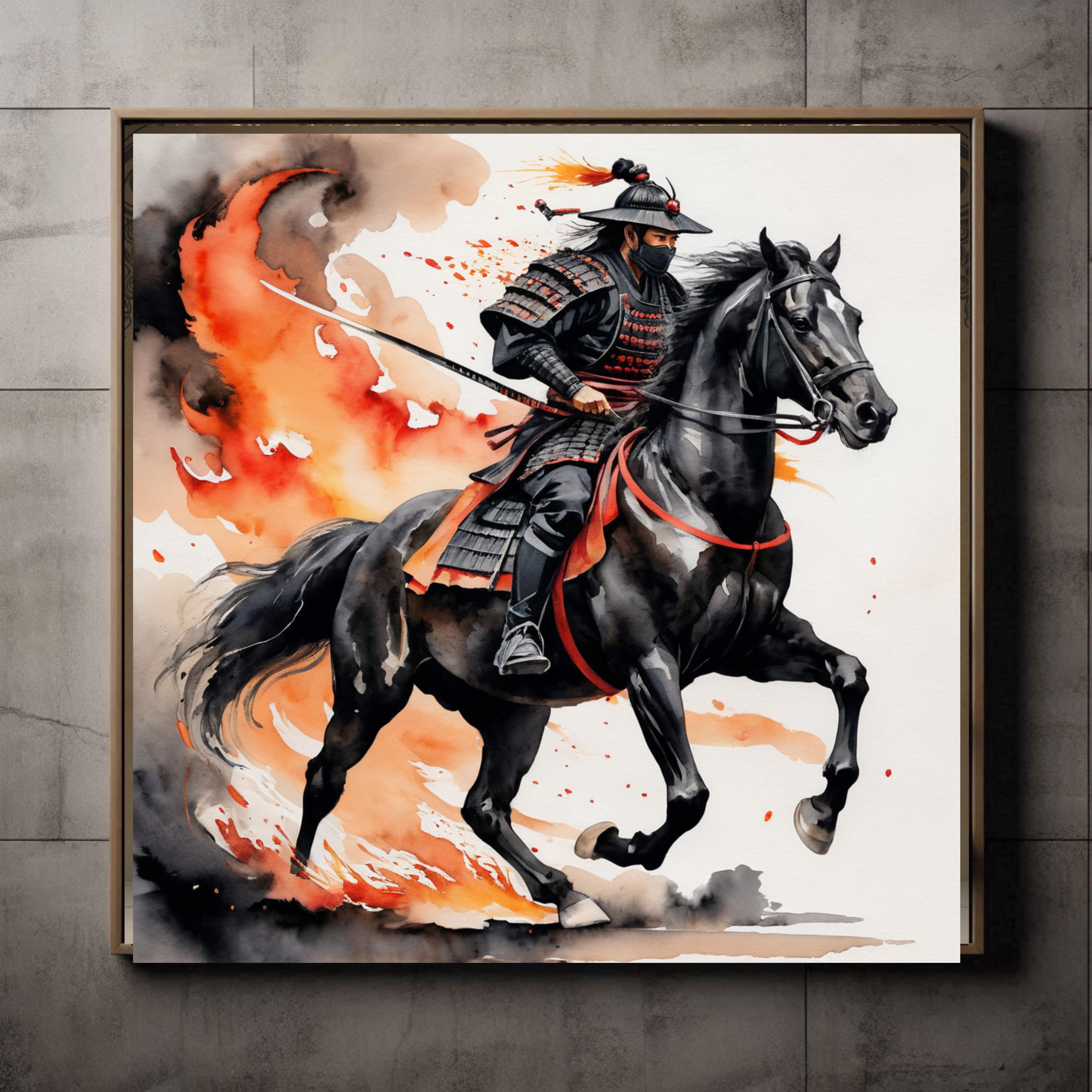 Samurai Fire,horse Warrior, Samurai Art, Epic Samurai, Battle Spirit ...