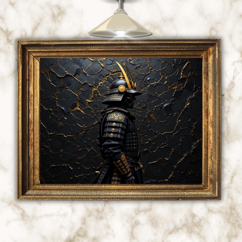 Samurai Art in Black and Gold: Kintsugi Pdf Poster Printable and ...
